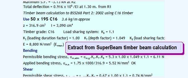 SuperBeam steel and timber beam design software